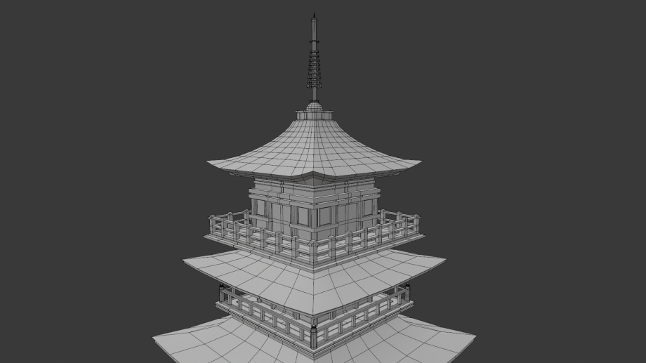 Japanese Temple 無料3Dモデル - .blende .obj .fbx - Free3D