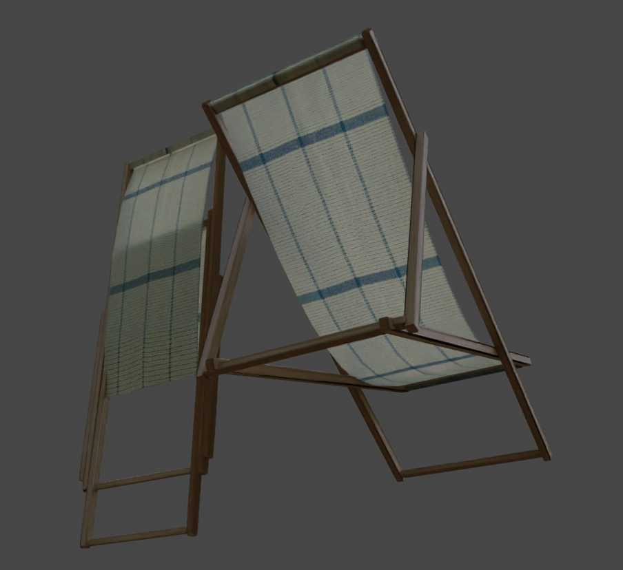 Beach Chairs low polly Free 3D Model - .blend - Free3D