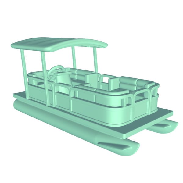 PontoonBoat V1 Free 3D Model - .obj .stl - Free3D