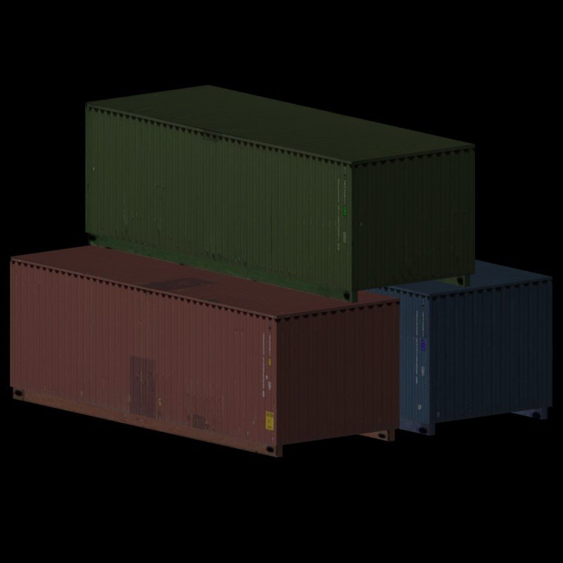 Shipping Containers (Static) Free 3D Model - .an8 .3ds .obj - Free3D