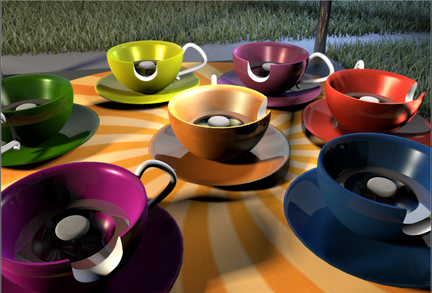 Teacups Ride Free 3D Model - .obj .c4d - Free3D