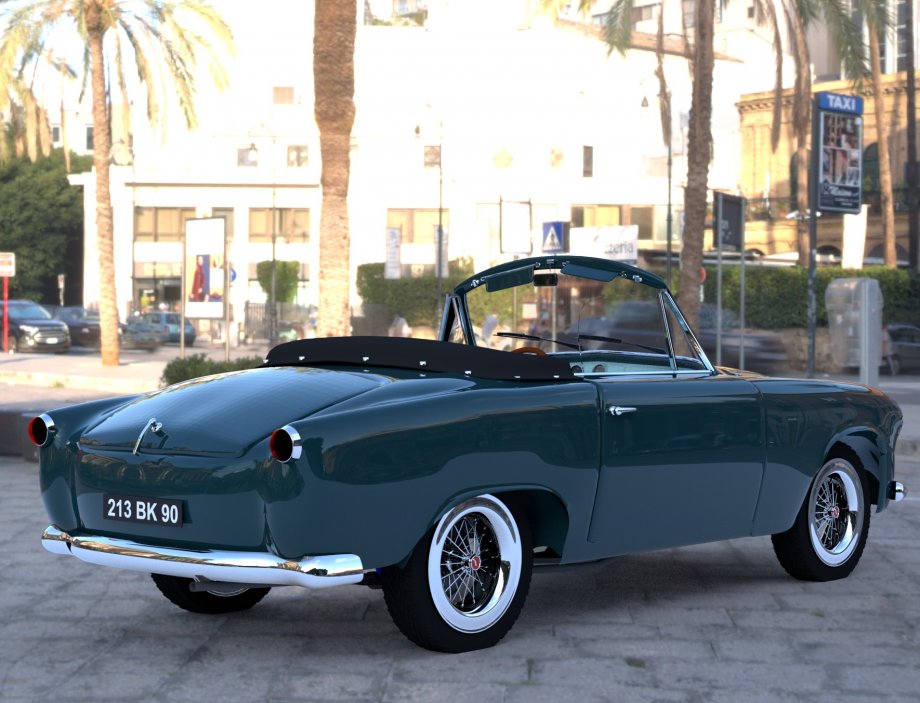 SIMCA Aronde WE 1955 Free 3D Model - .obj - Free3D