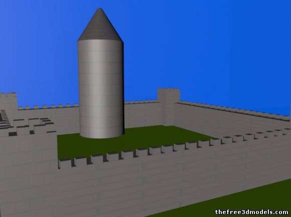 Basic Castle -cartoon- Free 3D Model - .3ds .obj .c4d .sldprt - Free3D