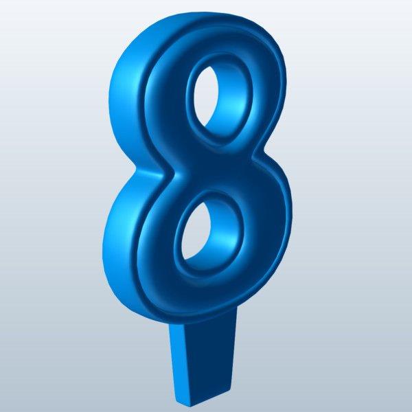 Number 8 v1 Free 3D Model - .obj .stl - Free3D