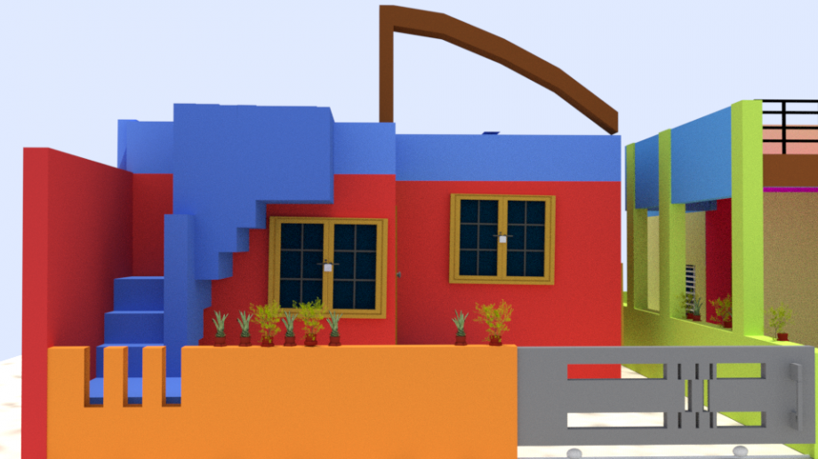 Two modern house Free 3D Model - .blend - Free3D