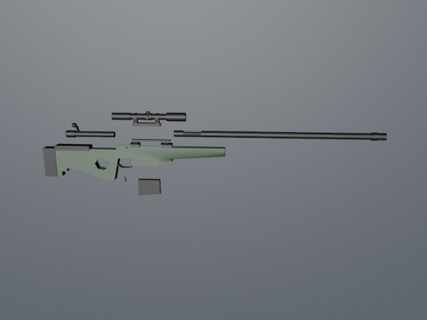 Sniper Rifle Low Poly Pack #1 Free 3D Model - .3ds .obj .dae .fbx .dxf ...