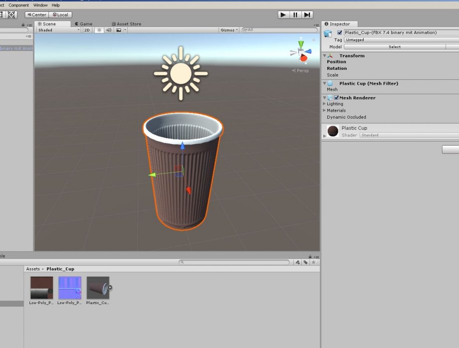 Low-Poly Plastic Cup Free 3D Model - .x3d .x .wrl .unity .tbscene .stl ...