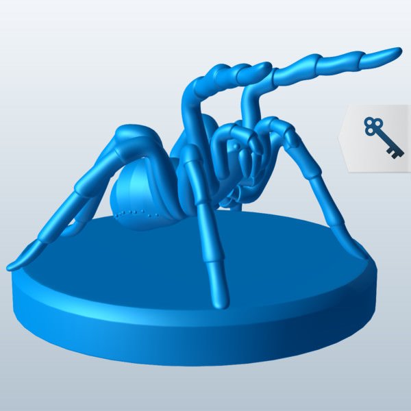 Spider with armor plates on back v1 Free 3D Model - .obj .stl - Free3D