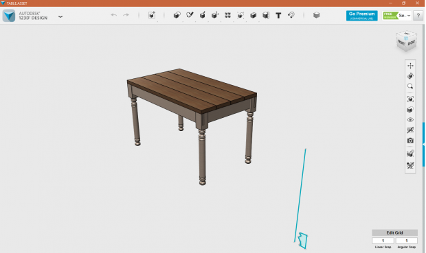 Table asset Free 3D Model - .dxf - Free3D