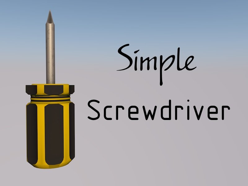 SIMPLE Screwdriver Free 3D Model - .c4d - Free3D