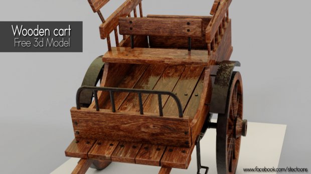 Wooden cart Free 3D Model - .c4d - Free3D