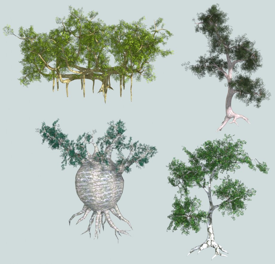 Tree pack 4 Free 3D Model - .blend - Free3D