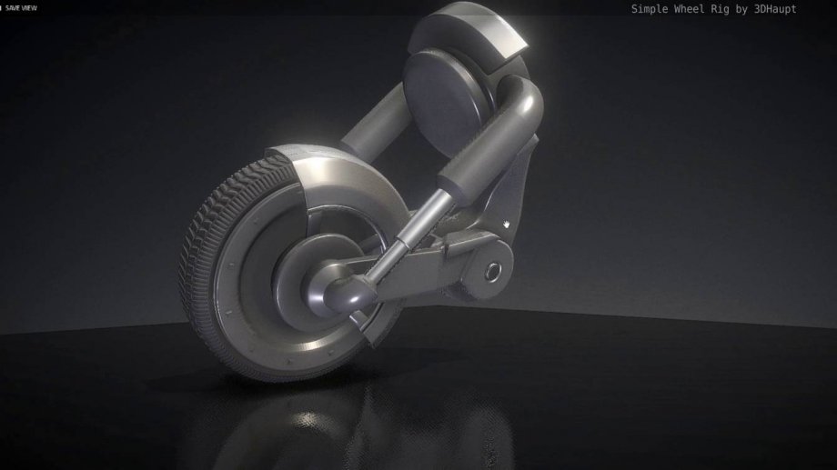Simple wheel rig with hydraulics Free 3D Model - .tbscene .stl . .obj ...