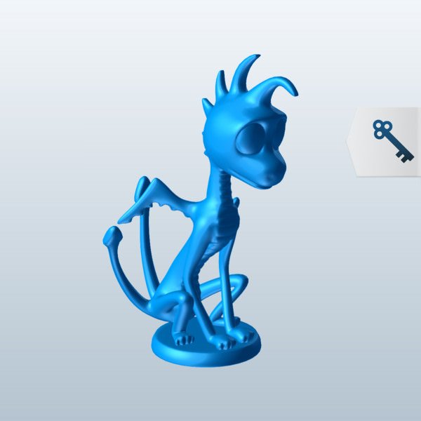 Thin dragon with little wings v1 Free 3D Model - .obj .stl - Free3D