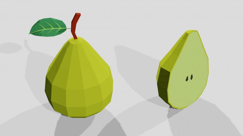 PEAR LOW POLY Free 3D Model - .fbx - Free3D