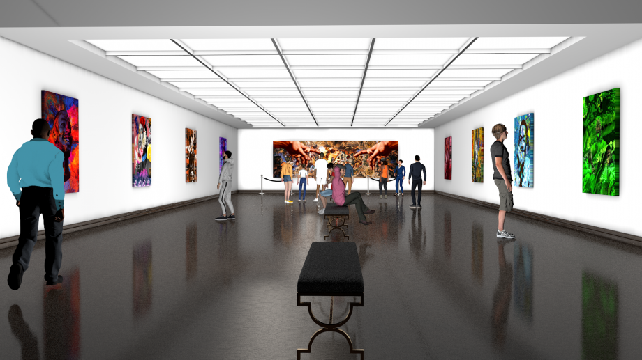 MUSEUM SCENE Free 3D Model - .c4d - Free3D