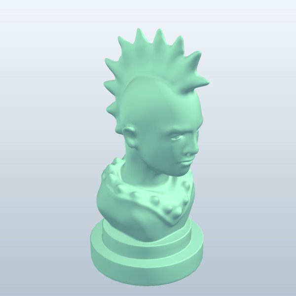 NoveltyBust PunkRocker v1 Free 3D Model - .obj .stl - Free3D