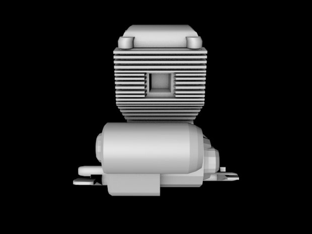 Motorbike Engine Block Free 3D Model - .obj - Free3D