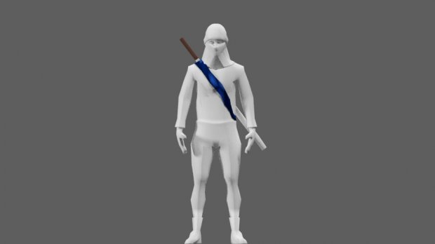 Ninja character 01 Free 3D Model - .3ds .obj .blend .fbx .mtl - Free3D