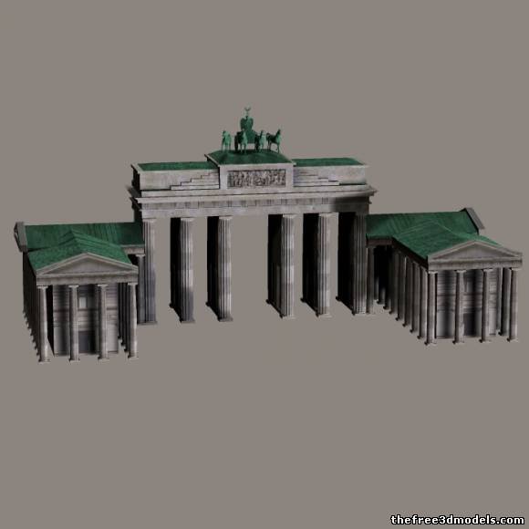 Brandenburg Gate Free 3D Model - .obj - Free3D