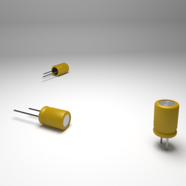 Non-solid aluminum electrolytic capacitors Free 3D Model - .blend - Free3D