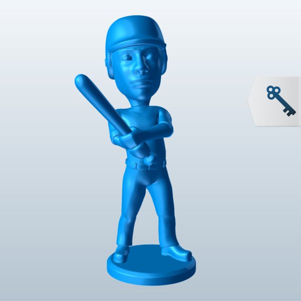 Baseball Player Swinging Bat v1 Free 3D Model - .obj .stl - Free3D