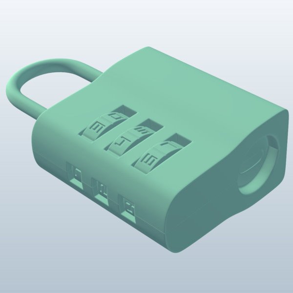 Luggage lock V1 Free 3D Model - .obj .stl - Free3D