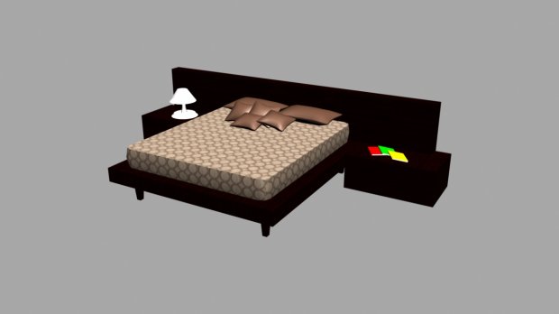 Bed Free 3D Model - .obj .ma .mb .fbx .mtl - Free3D