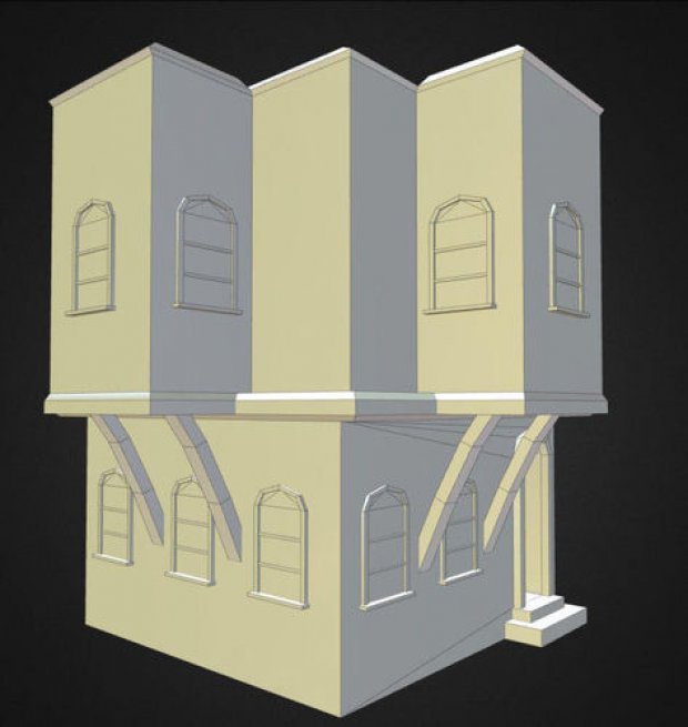 Small Building 1 Free 3D Model - .3ds .obj .dae .blend .fbx .mtl .dxf ...
