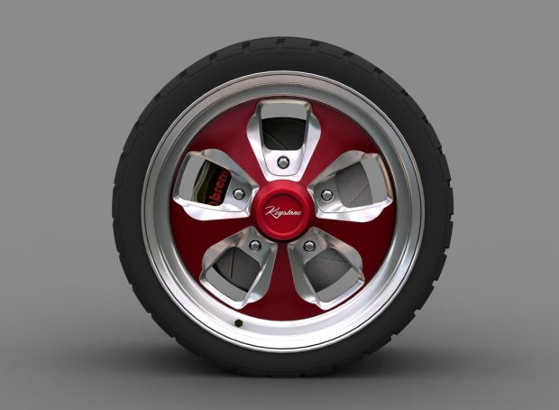 Keystone Wheels Free 3D Model - .3ds .max - Free3D
