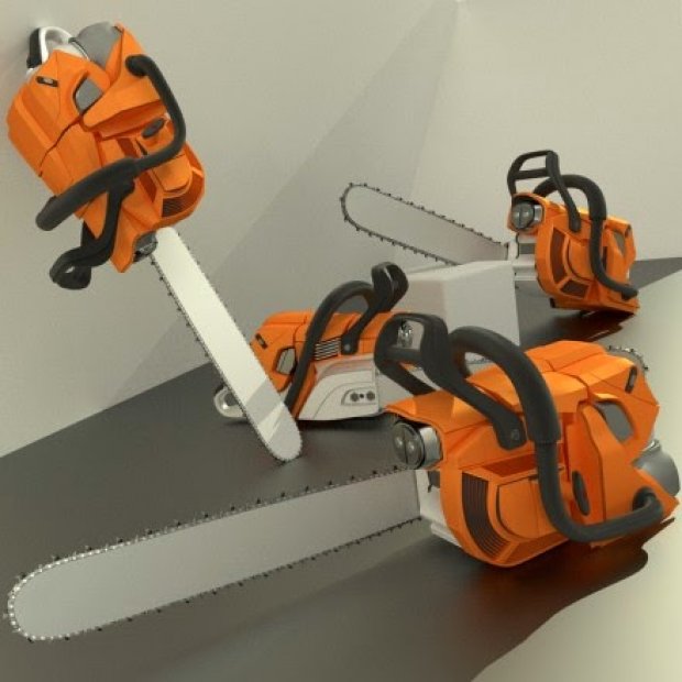 Chainsaw High Poly Version Free 3D Model - .obj .dae .blend .fbx - Free3D