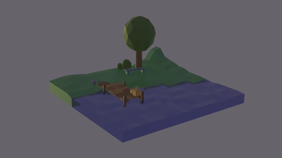 Low Poly See scene Free 3D Model - .blend .stl - Free3D