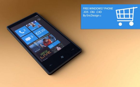 Windows 7 Phone Free 3D Model - .3ds .obj .c4d .sldprt - Free3D