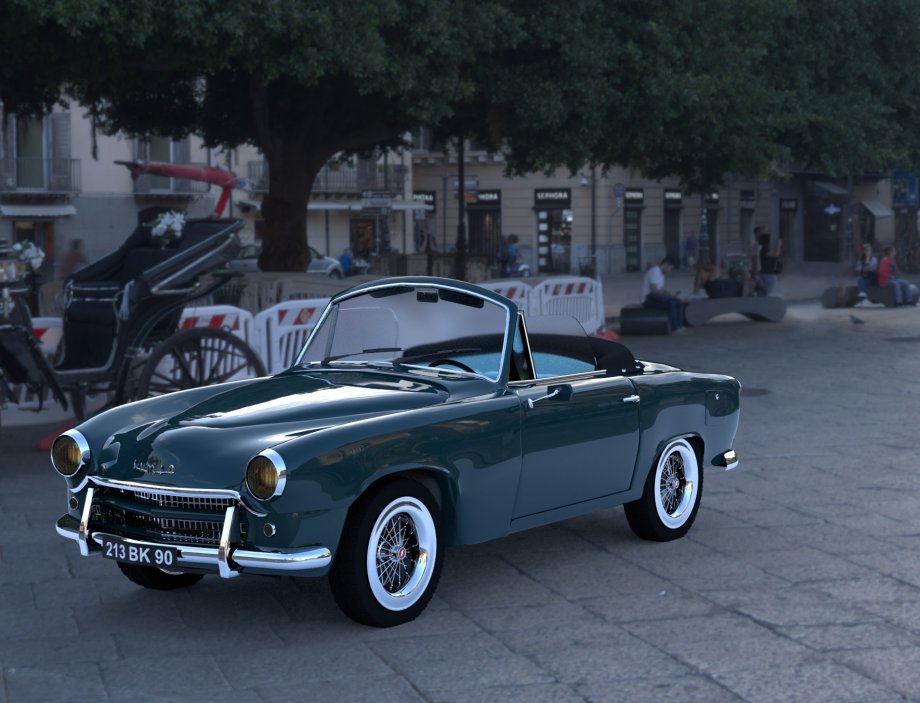 SIMCA Aronde WE 1955 Free 3D Model - .obj - Free3D