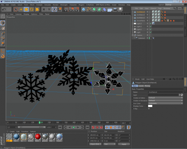 SnowFlakes Model Free 3D Model - .c4d - Free3D