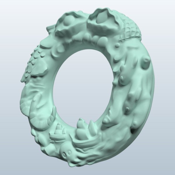 Wall Clock Surround 05 v1 Free 3D Model - .obj .stl - Free3D