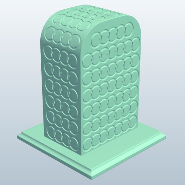 Rounded Rectangle with Patterns Rings v1 Free 3D Model - .obj .stl - Free3D