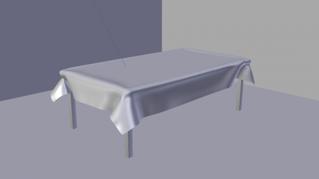 Table with tablecloth Free 3D Model - .3ds .obj .dae .blend .fbx .mtl ...