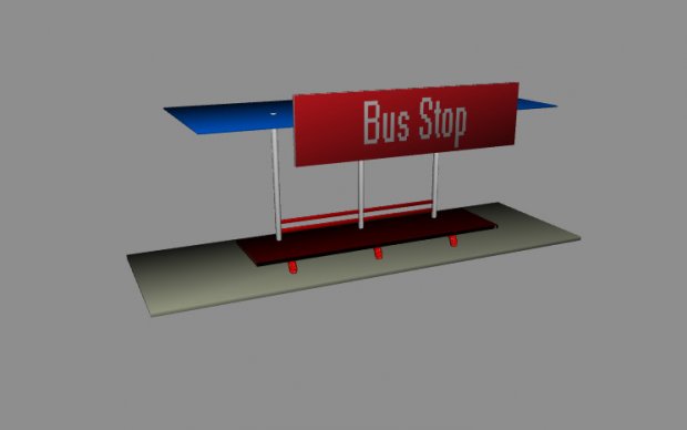 Simple bus stop Free 3D Model - .obj - Free3D