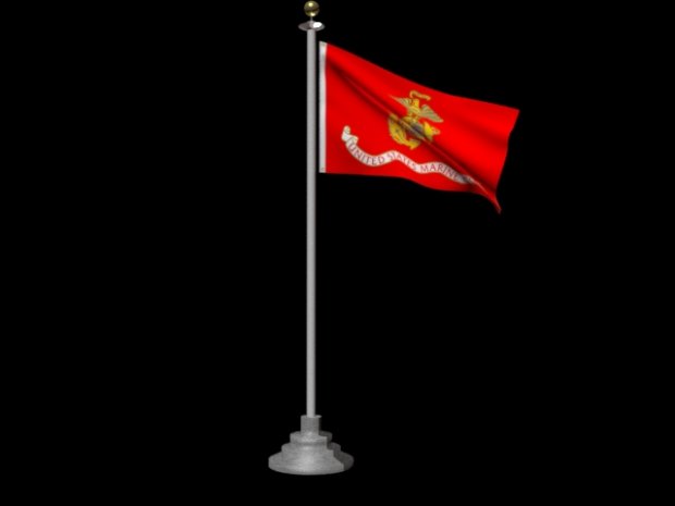 Bandeira do USMC modelo 3D gratuito - .3ds .obj .mtl .dwg - Free3D