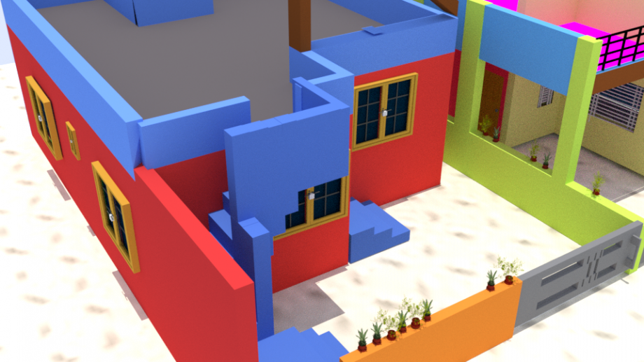 Two modern house Free 3D Model - .blend - Free3D