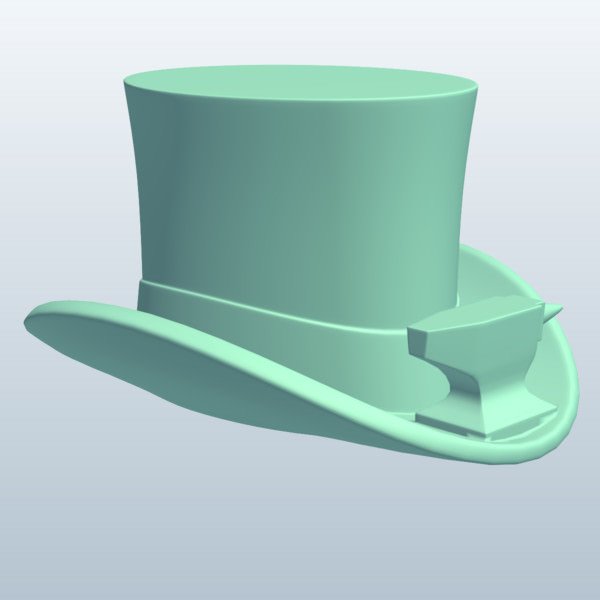 Steampunk Top Hat and Flair Anvil v1 Free 3D Model - .obj .stl - Free3D