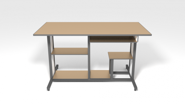 Modern study table Free 3D Model - .blend .fbx - Free3D