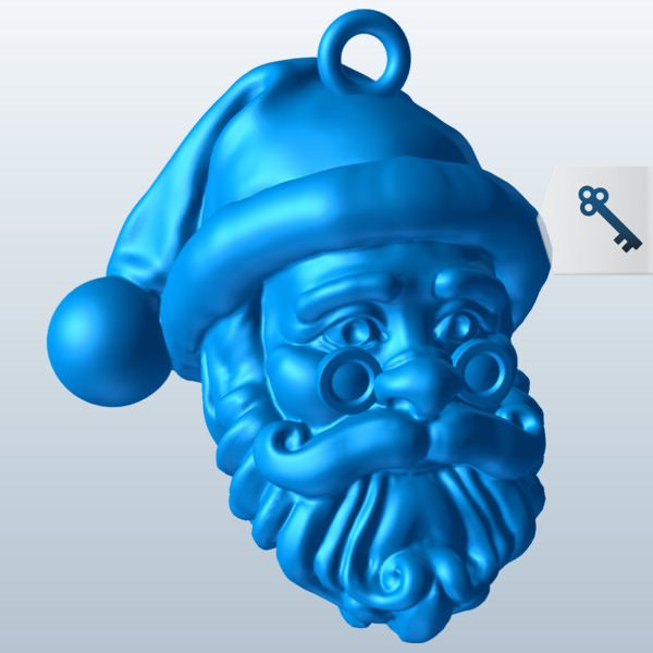 Santa Claus Head v1 Free 3D Model - .obj .stl - Free3D