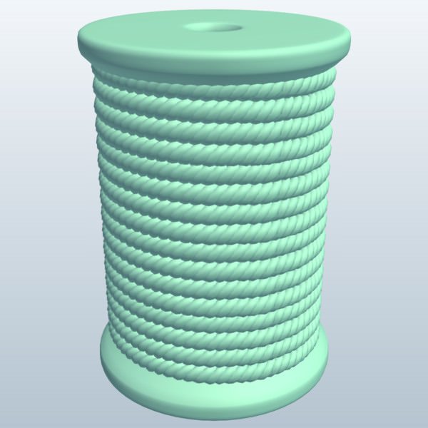 Manila rope on spool v2 Free 3D Model - .obj .stl - Free3D