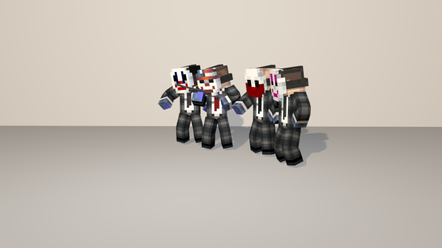 Skins Payday Minecraft Edition Free 3D Model - .c4d - Free3D