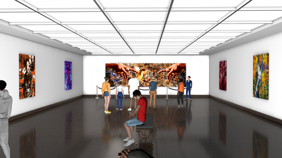 MUSEUM SCENE Free 3D Model - .c4d - Free3D