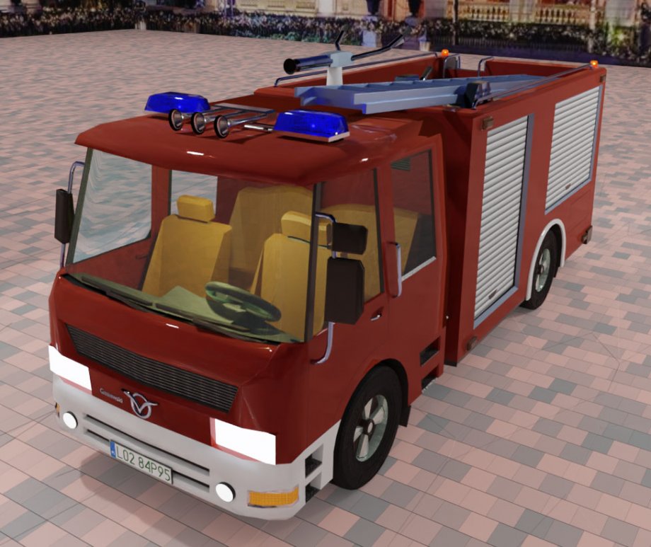 Wóz strażacki darmowy model 3D - .bledn .abc - Free3D