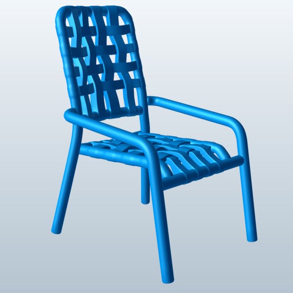 Grid Strap Dining Chair v1 Free 3D Model - .obj .stl - Free3D