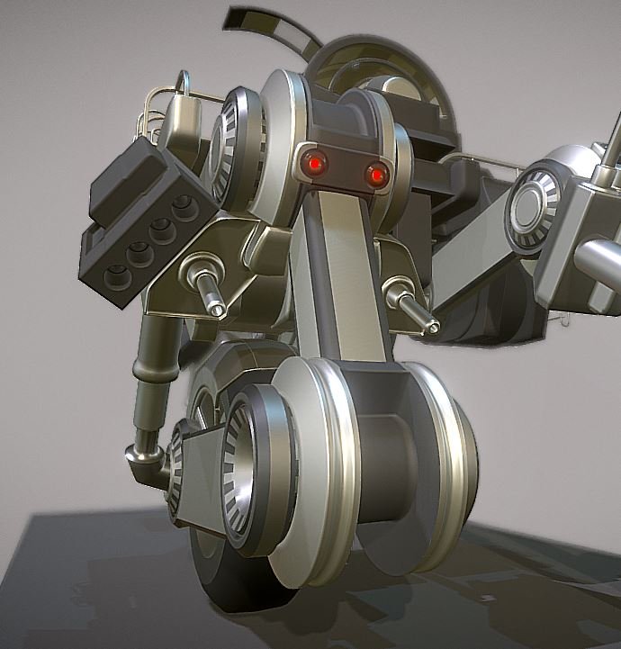 Futuristic Trike (Version 2) Free 3D Model - .x3d .dxf .dae .fbx .binary .x .obj .vrml .szl .stl ...